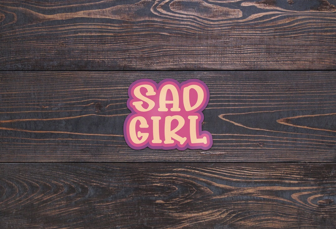 Sad Girl Sticker - Etsy