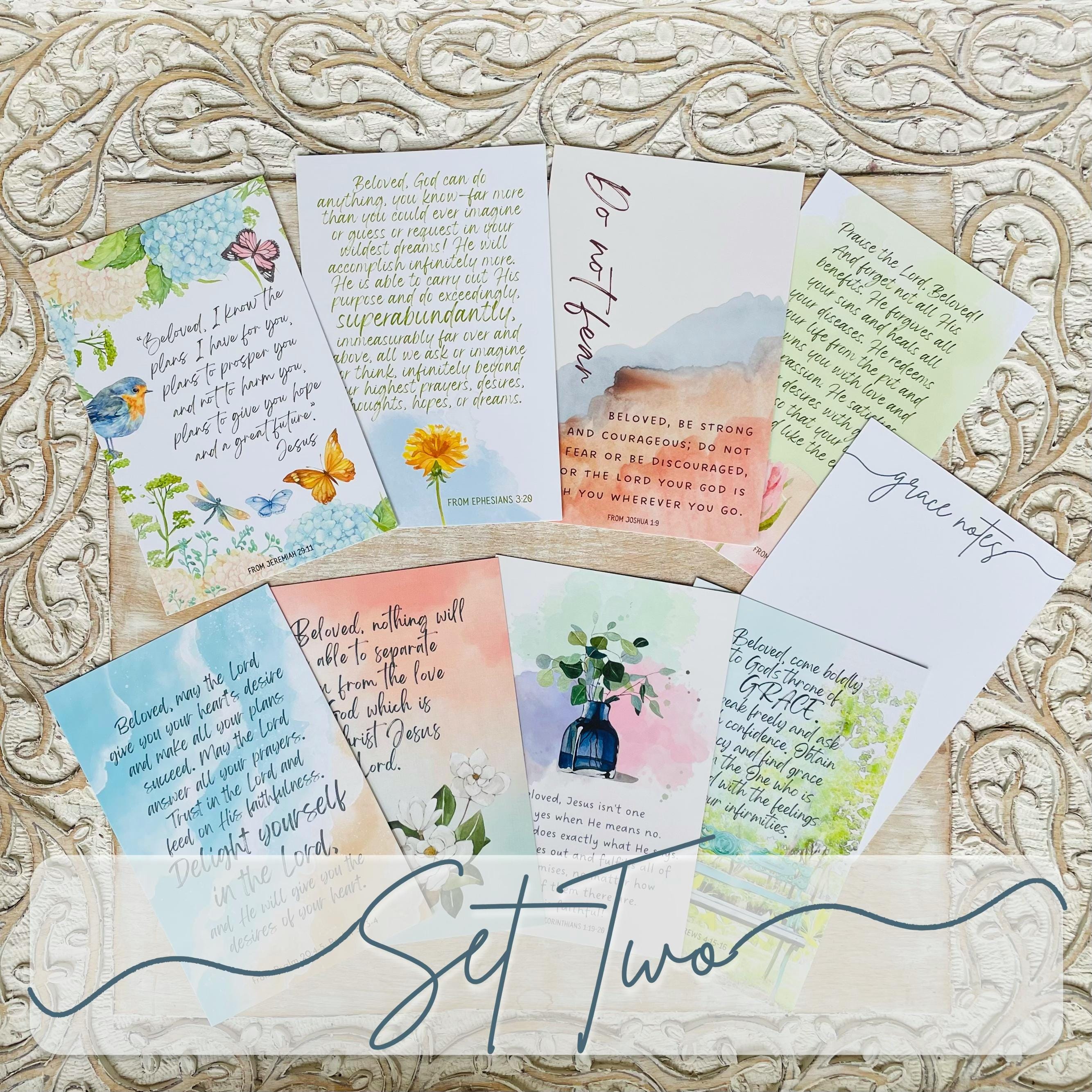 Grace Notes, Set of 8 Scripture Notecards With Envelopes - Etsy