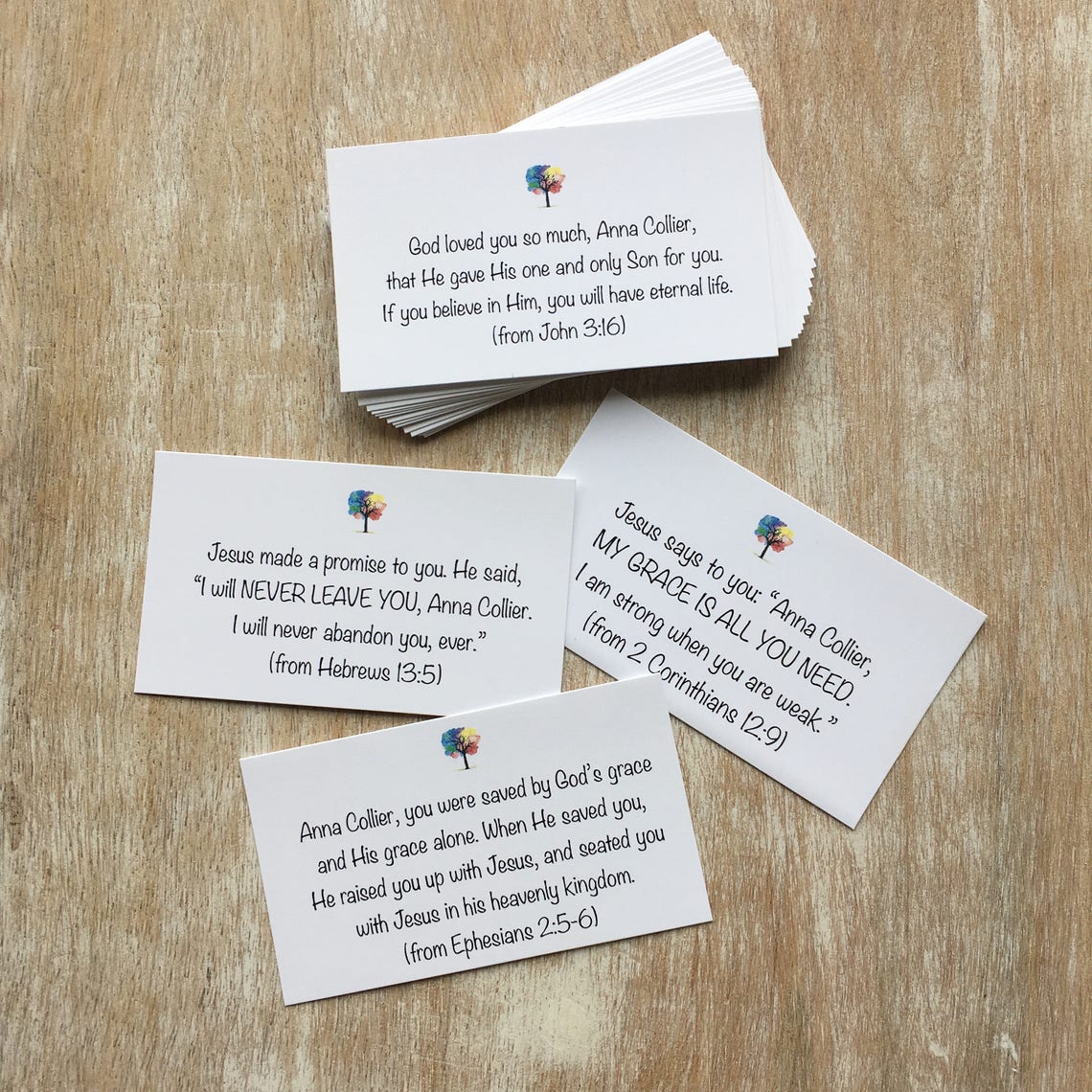 Personalized Scripture Cards for Kids - Etsy