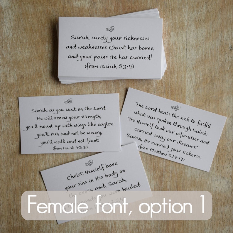 Personalized Healing Scripture Cards - Etsy