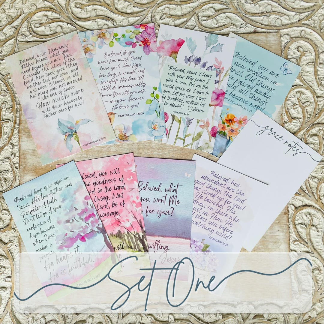 Grace Notes, Set of 8 Scripture Notecards With Envelopes - Etsy