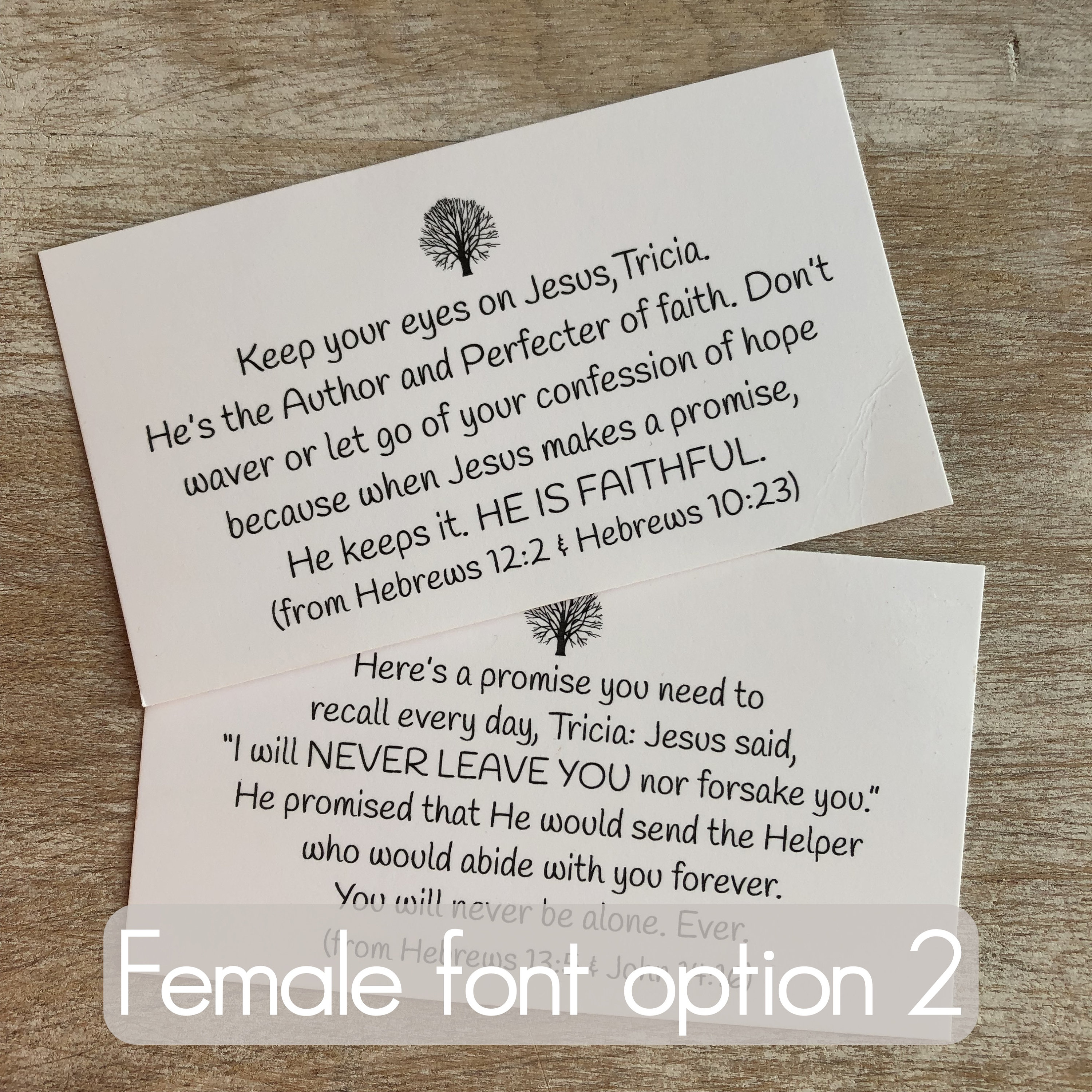 Personalized Scripture Cards Small Set - Etsy