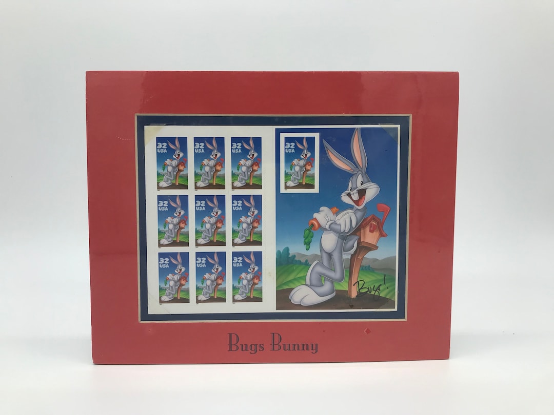 Bugs Bunny Postage Stamps. Full Sheet of Bugs Bunny 32 Cent Postage ...