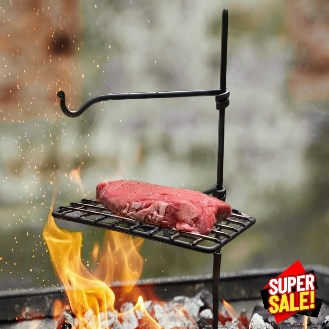 The Original Grill Mini Fire Anchor – Ideal for Camping, Swing Arm ...