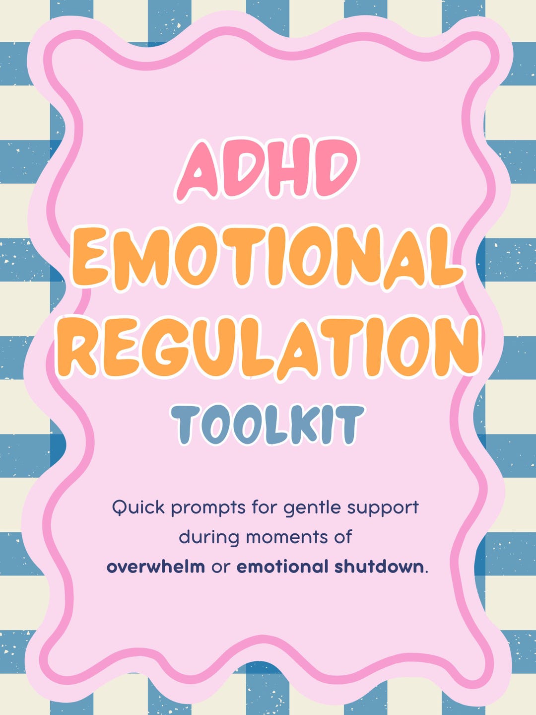 ADHD Emotional Regulation Printable Toolkit, Print at Home Digital ...
