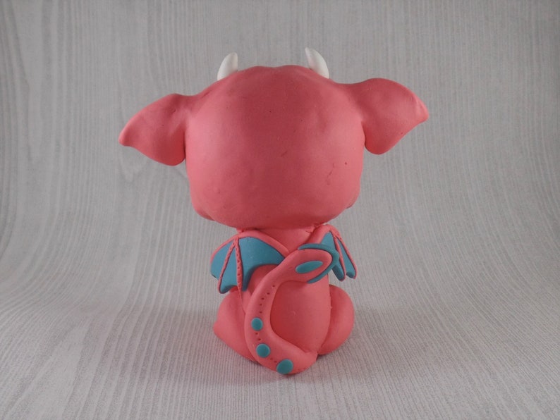 Pink Gargoyle Dragon Figurine Handmade Cake Topper or Unique Gift - Etsy
