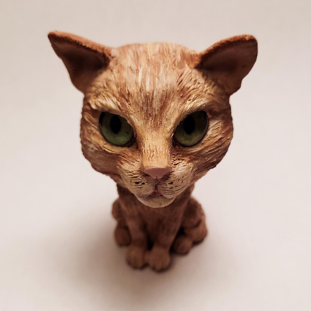 Handmade Custom Cat Sculpture - Personalized Feline Keepsake - Etsy