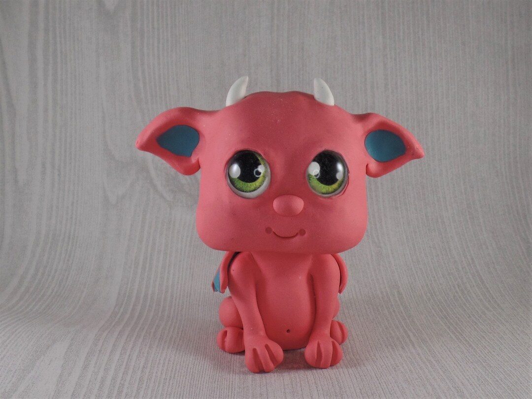 Pink Gargoyle Dragon Figurine Handmade Cake Topper or Unique Gift - Etsy