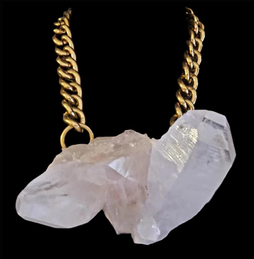 Gemmy White Quartz Sculpted Chest Piece : High End Artisan Unisex ...