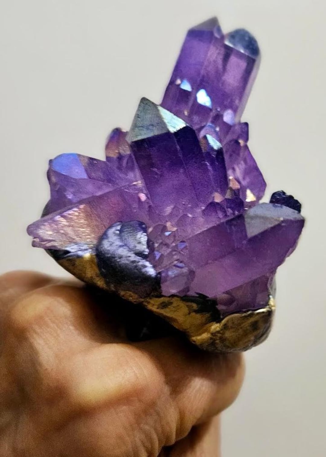 Lavender Crystal Knuckles, Oversized Sculpted Rough Purple Quartz ...