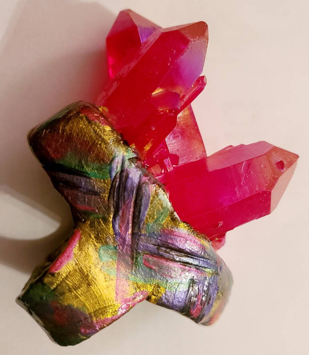 Two Mount Statement Ring Massive Fuchsia Quartz Showstopper - Etsy