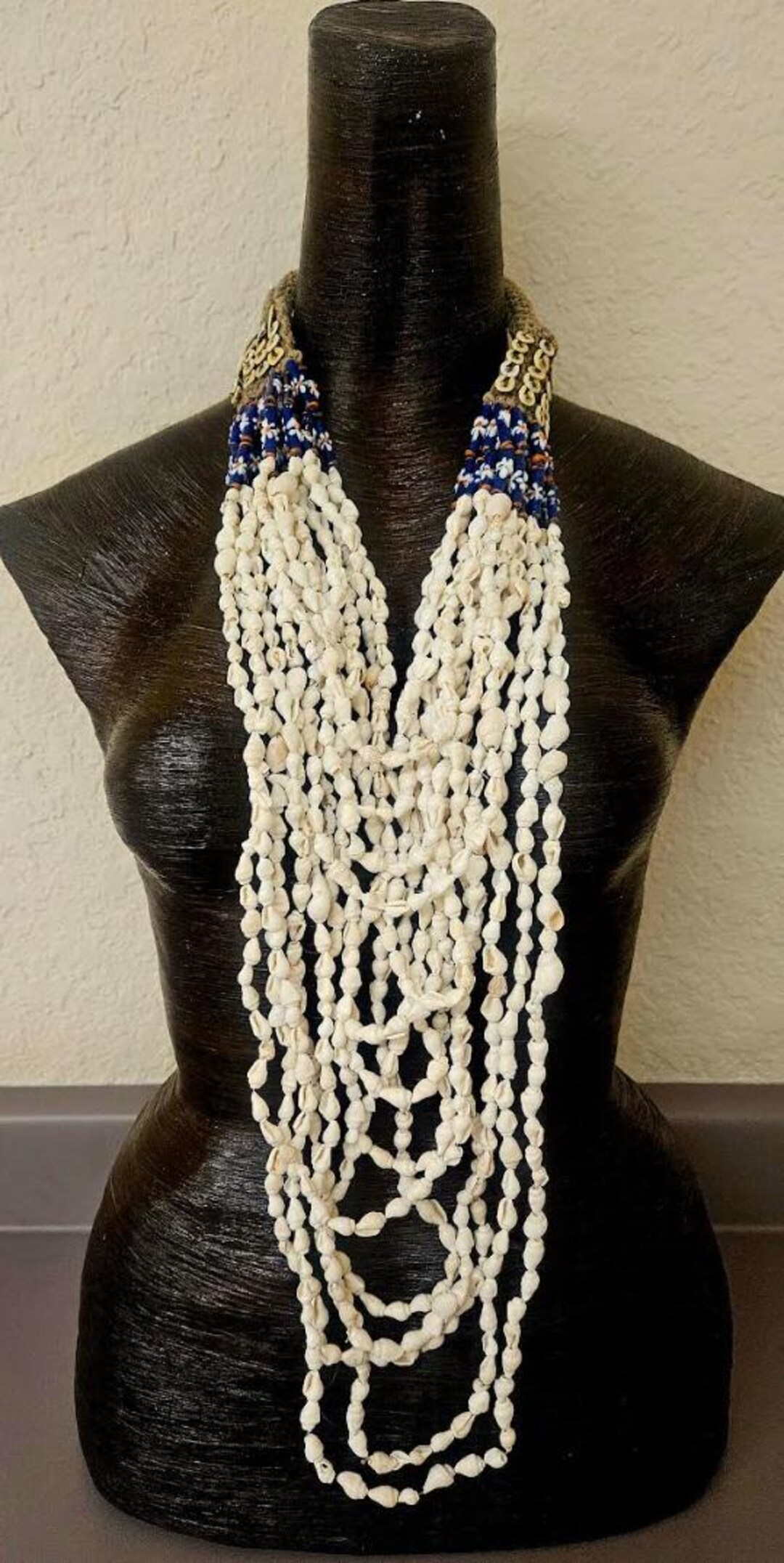 Multi Strand Shell Chest Piece Papua New Guinea, Lightweight Tribal ...