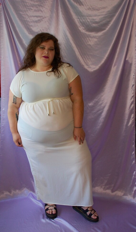 1980s Plus-size Poolside Looks // Semi-sheer Short-sleeve Tie - Etsy