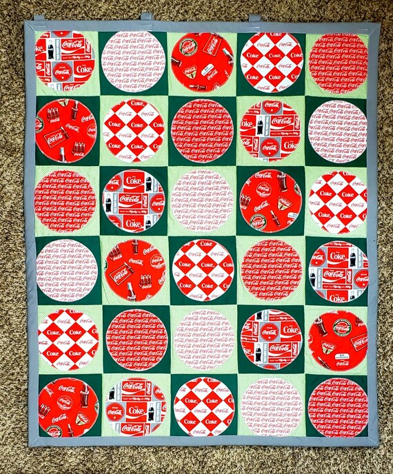 Coca-cola Coke Unique Handmade Decorative Quilt - Etsy