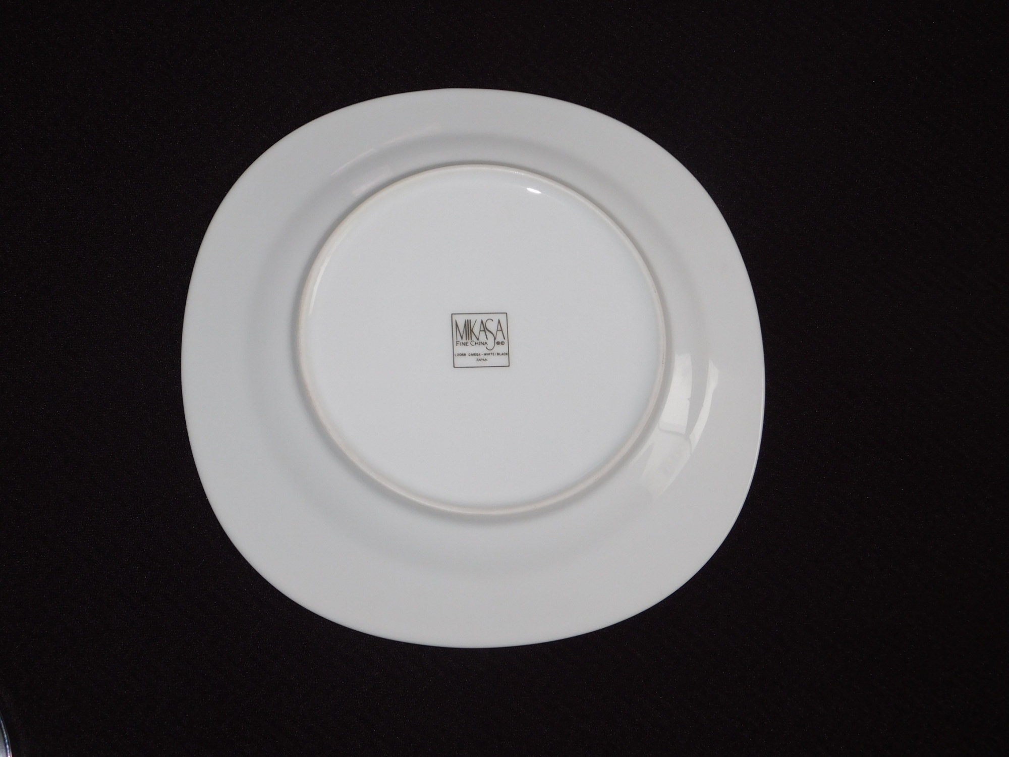 Mikasa Omega (1988) White Black Salad Plate Mint Condition - Etsy