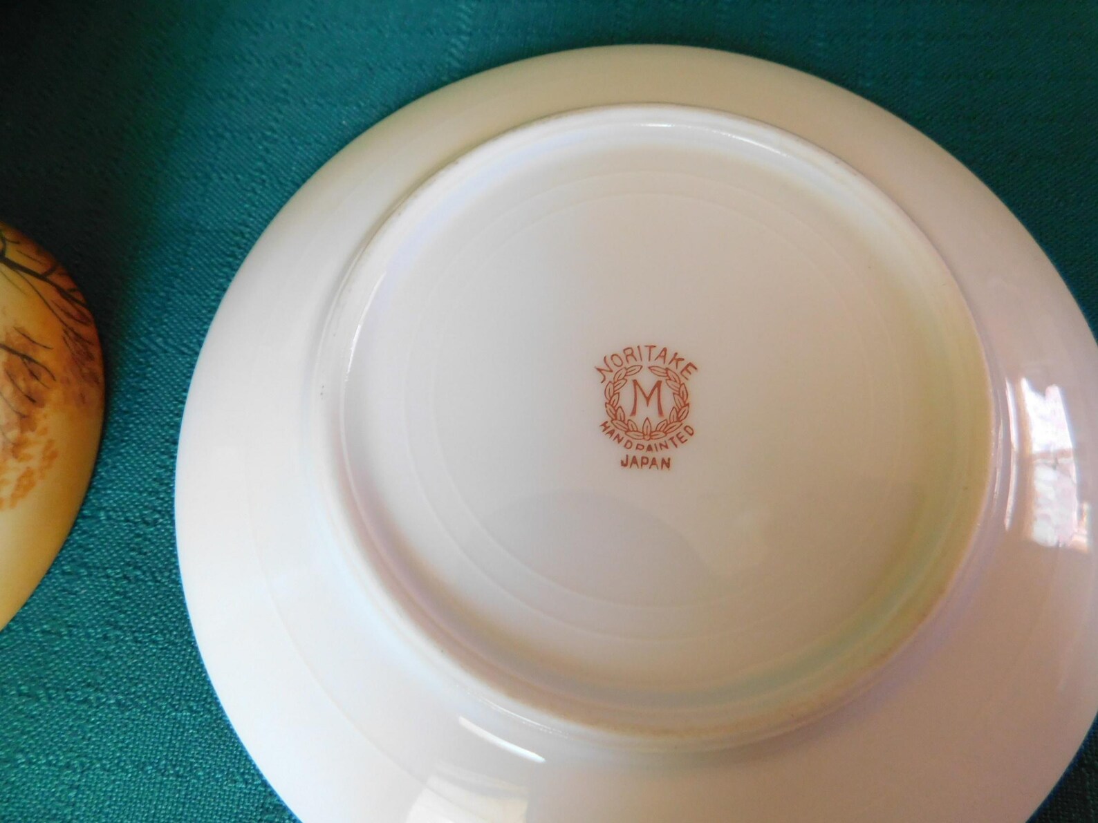 Antique Noritake M (1911) Bridge Scene Lidded Condiment Jar With ...