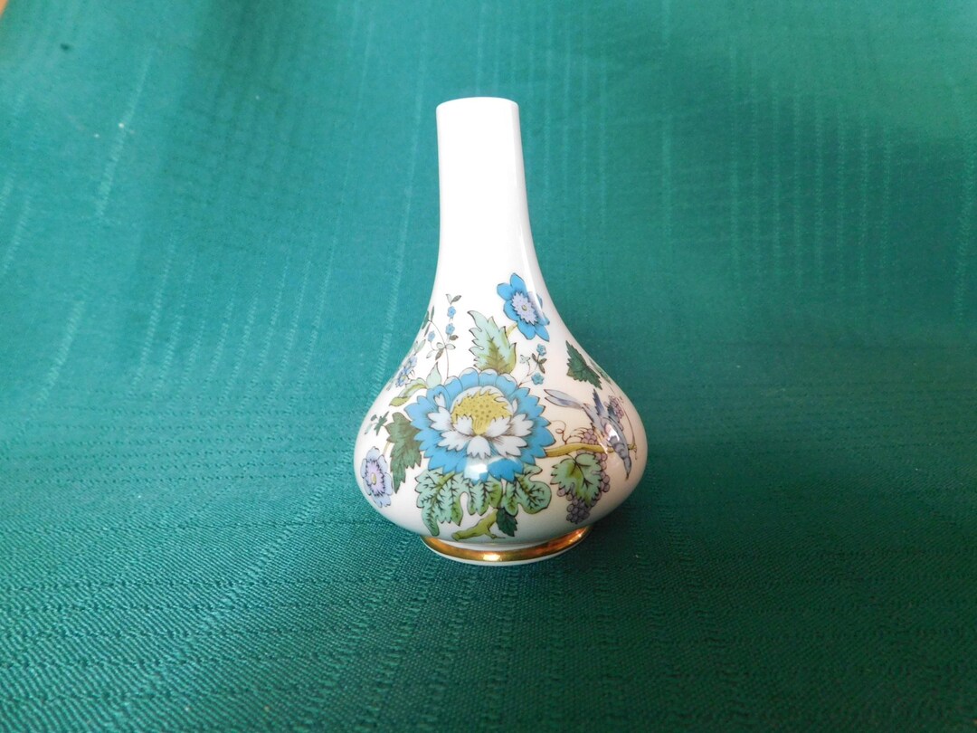 Spode 19 Blue Floral Mini Bud Vase Mint Condition - Etsy