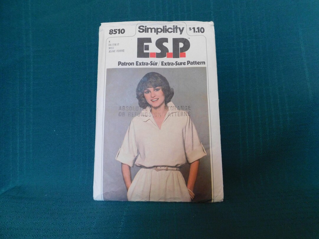 Simplicity ESP 8510 – Vintage 1980s Misses’ Pullover Dress Pattern ...