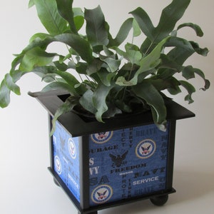 Armed Forces Navy Planter Box - Paint Stick Planter Box - Navy Themed ...