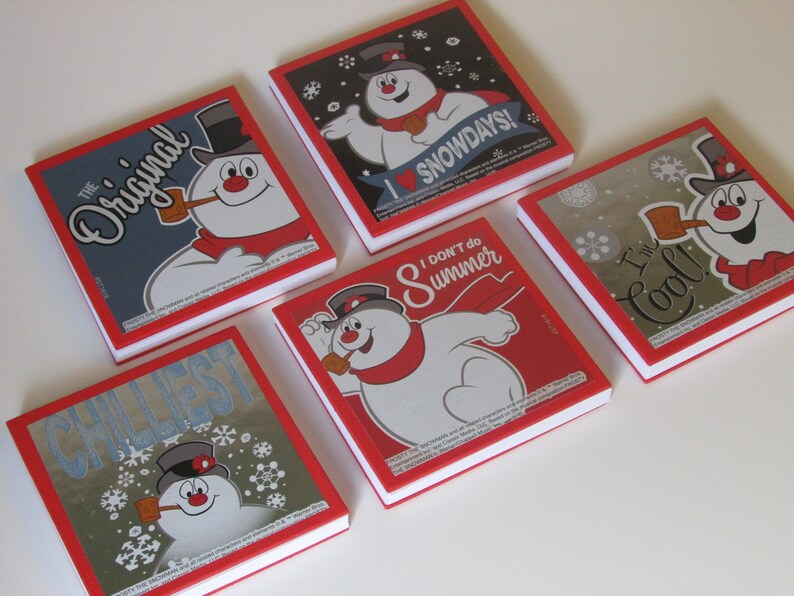 FROSTY THE SNOWMAN Note Pads Set of 5 Excellent Party Favors | Etsy