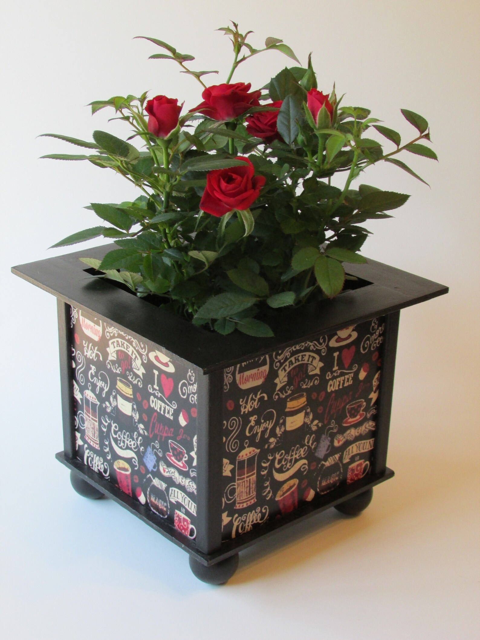 Coffee Planter Box Paint Stick Planter Box Coffee Print - Etsy