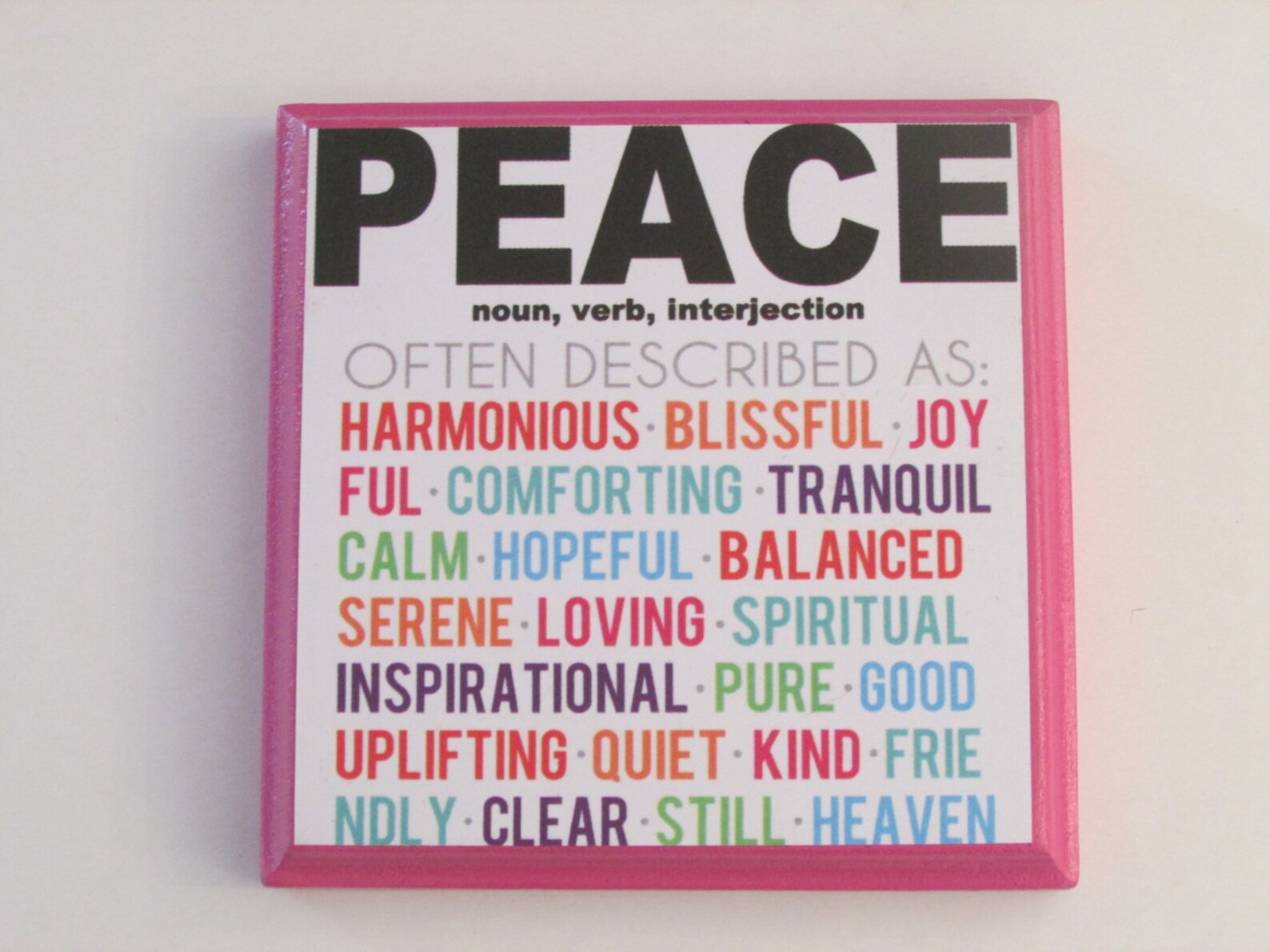 Girl's Room Peace and Love Wall Plaques - Set of 4 - Peace Love Girls ...