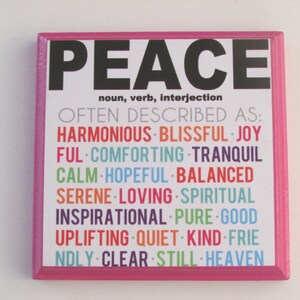 Girl's Room Peace and Love Wall Plaques - Set of 4 - Peace Love Girls ...