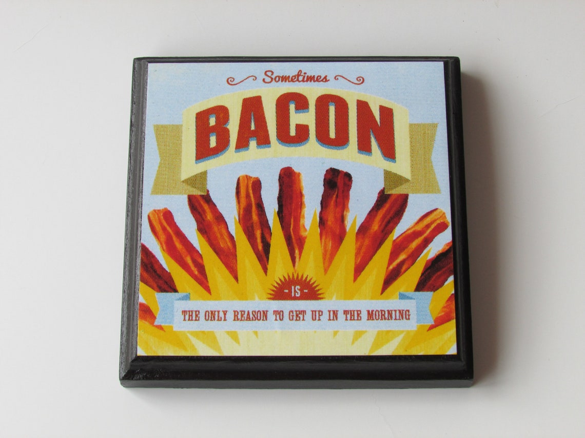Bacon Retro Kitchen Diner Cafe Room Wall Decor Plaques Set - Etsy