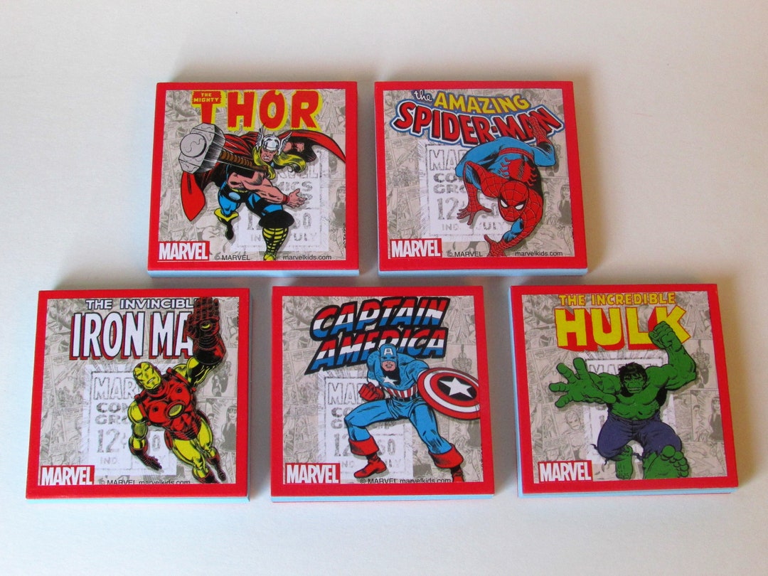 Comic Book Avengers Note Pads Set of 5 - Excellent Party Favors ...