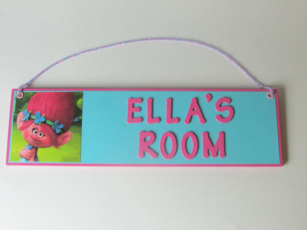 Trolls Poppy Personalized Room Decor Sign - Trolls Poppy Room Decor ...