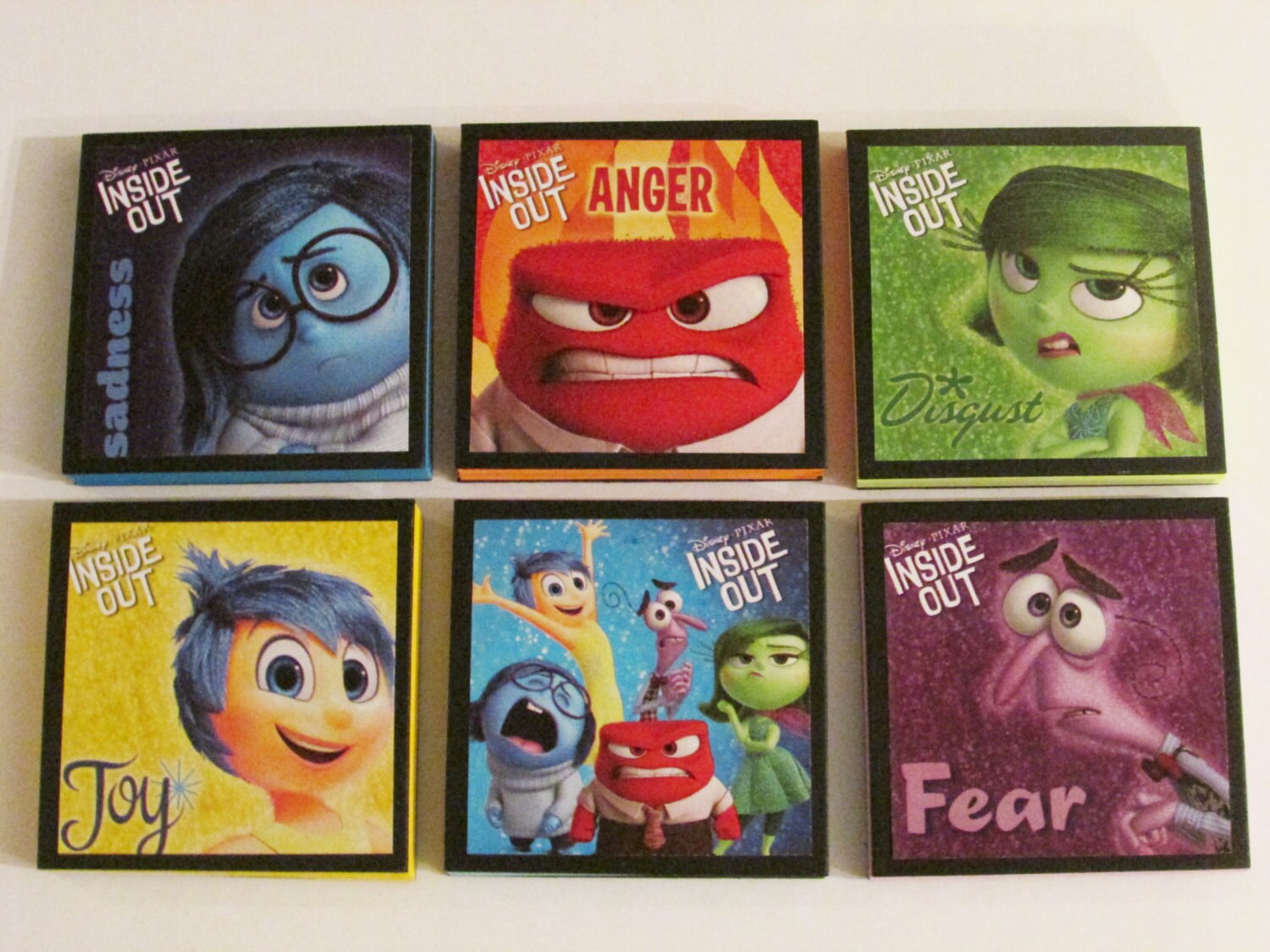 Inside Out Note Pads Set of 6 Excellent Party Favors Fear | Etsy