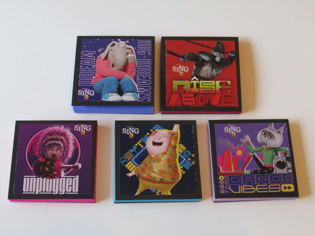 Sing Note Pads Set of 5 - Excellent Party Favors - Sing Birthday Party ...