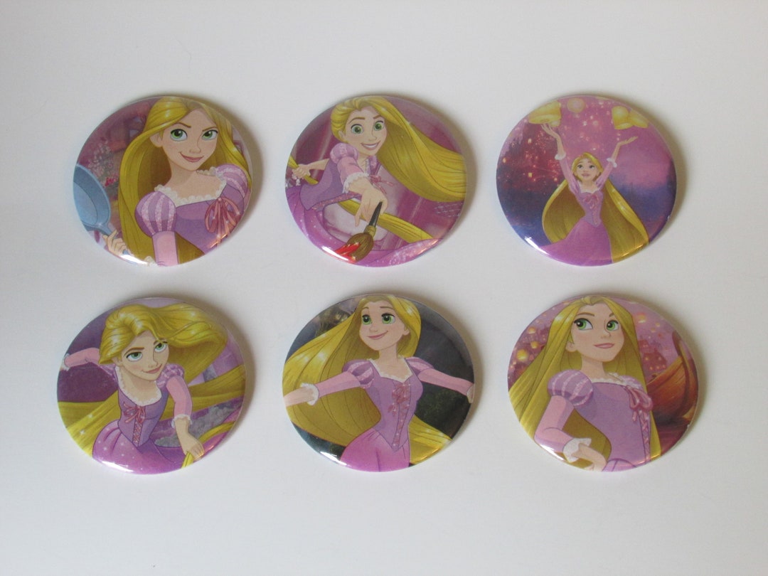 Tangled Rapunzel Magnet Set Birthday Party Favors Tangled Refrigerator ...