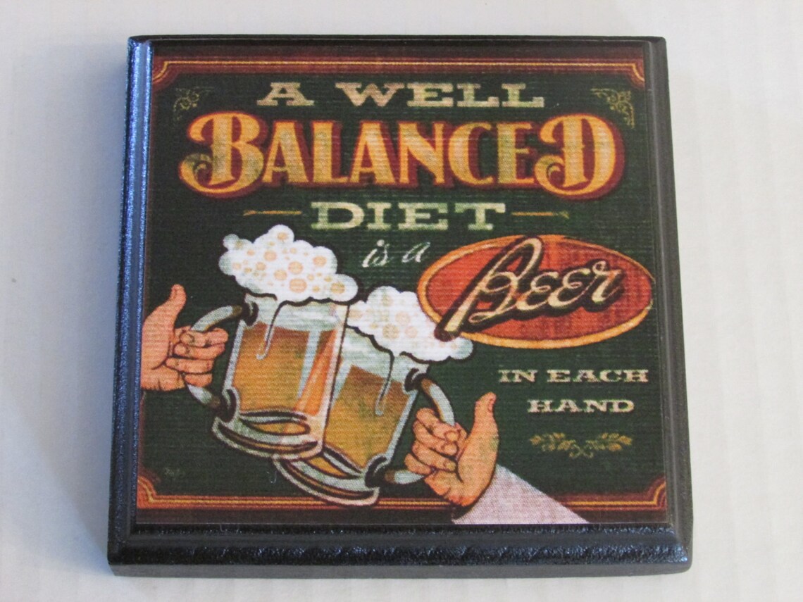 Beer Man Cave Room Wall Plaques Set 1 Set of 4 Beer Bar - Etsy