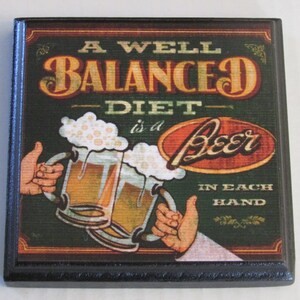 Beer Man Cave Room Wall Plaques - Set #1 - Set of 4 Beer Bar Room Decor ...