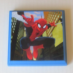 Spiderman Room Wall Plaques - Set of 4 Spiderman Boy's Room Decor ...