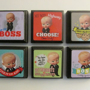 Boss Baby Fridge Magnets - Set of 6 - Chunky Magnet Set - Excellent ...