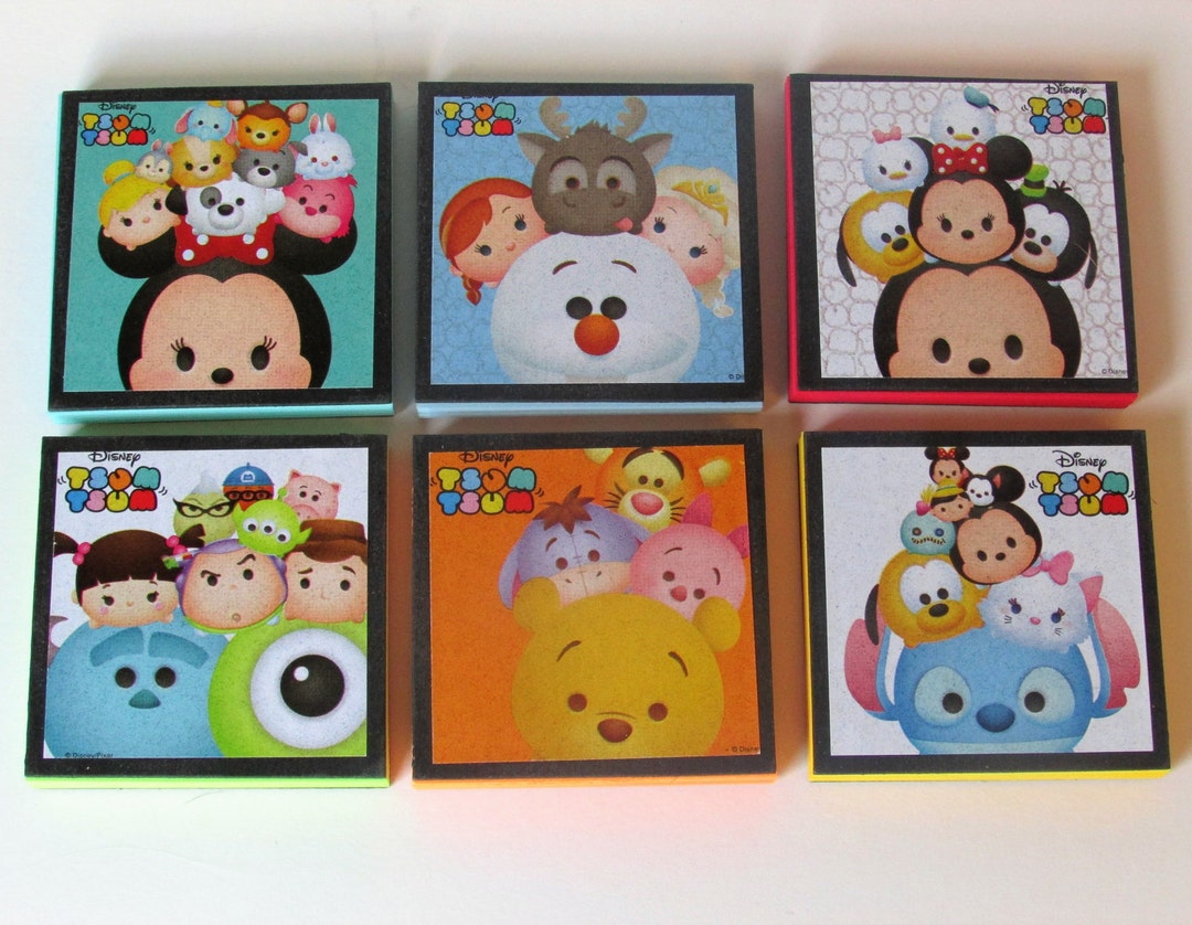 Tsum Tsum Note Pads Set of 6 Excellent Party Favors Tsum Tsum Birthday ...