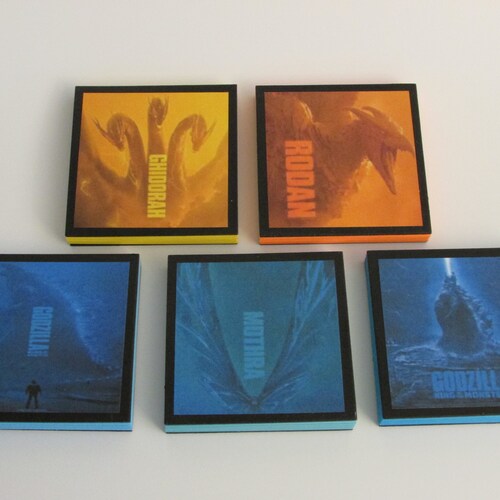 Godzilla Party Favors Set 1 Godzilla Note Pads Set of 5 | Etsy