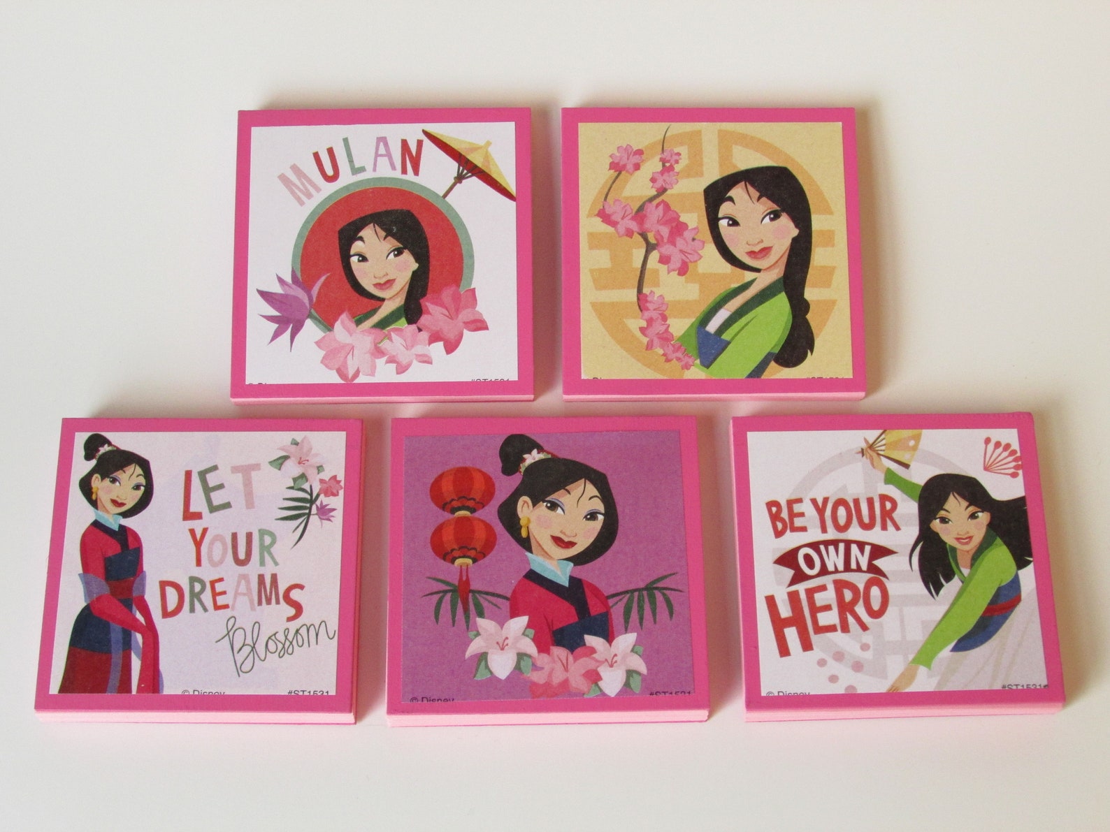 Mulan Note Pads Set of 5 Set 2 Excellent Party Favors - Etsy
