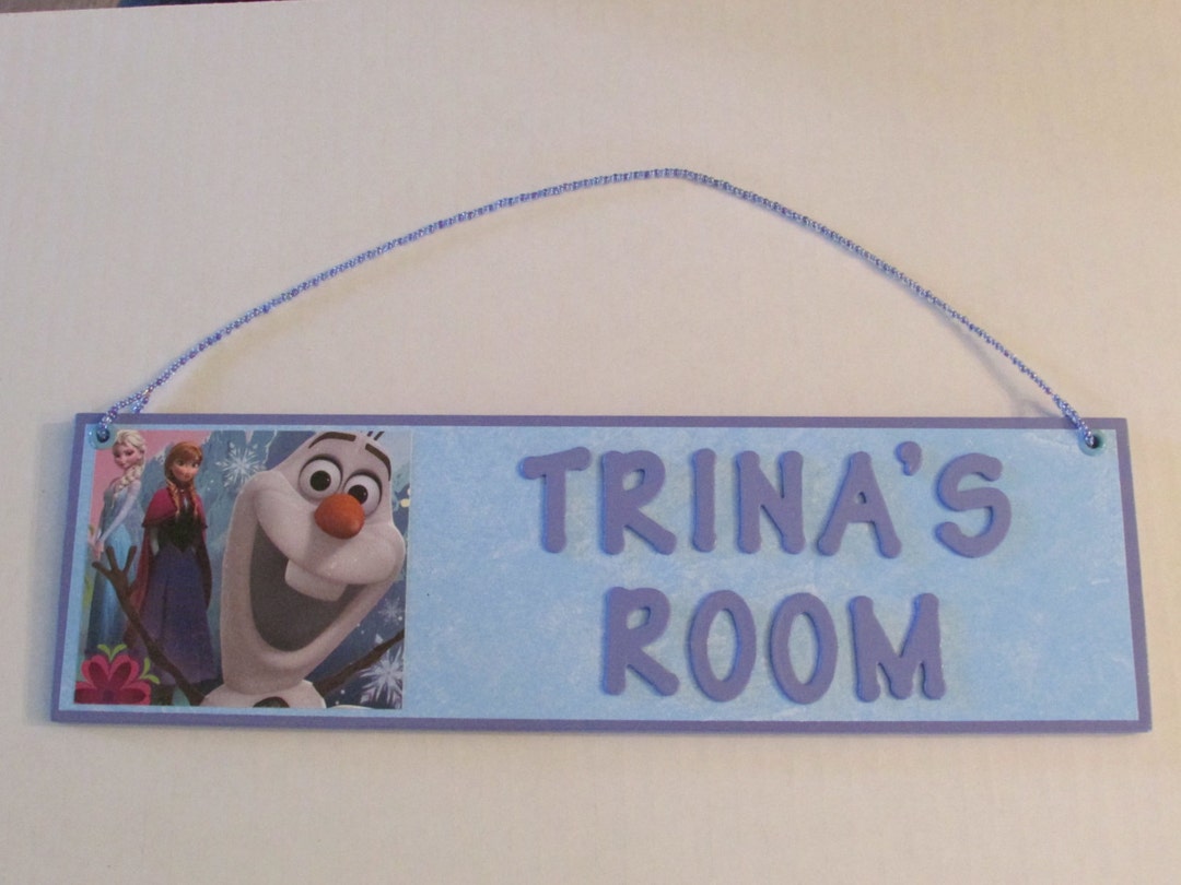 Frozen Personalized Room Decor Sign - Elsa Anna Olaf - Frozen Room ...