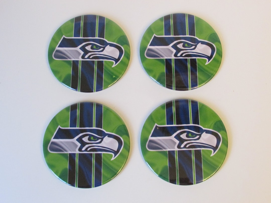 Seattle Seahawks Coasters - Set of 4 - Football Man Cave Gift ...