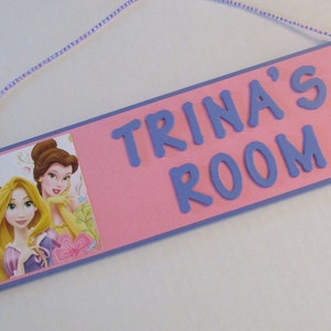 Princess Personalized Room Decor Sign - Ariel Rapunzel Belle - Princess ...