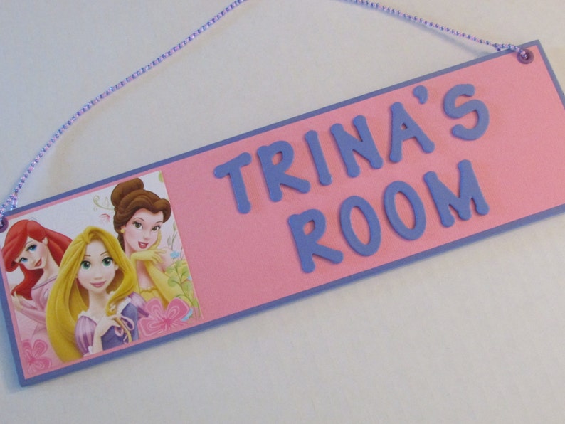 Princess Personalized Room Decor Sign Ariel Rapunzel Belle - Etsy