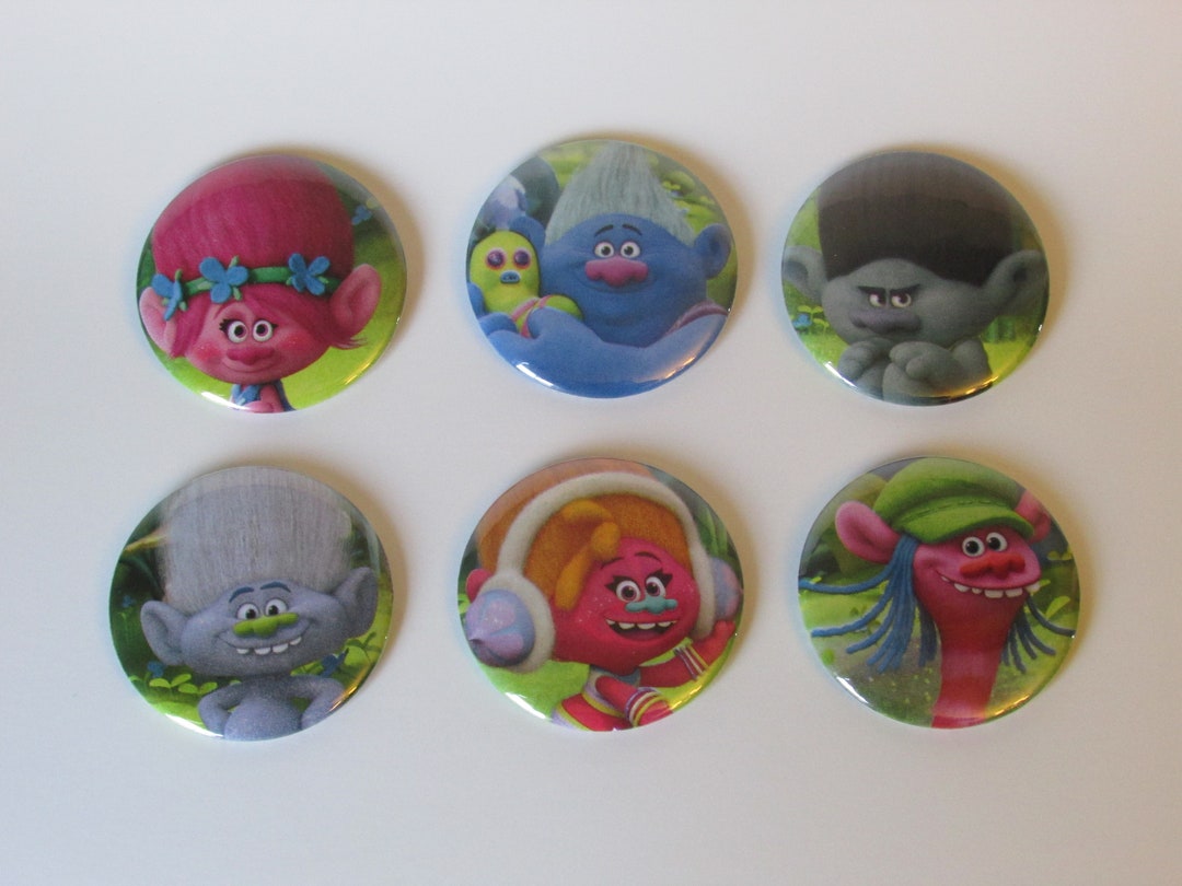 Trolls Magnet Set - Birthday Party Favors - Trolls Refrigerator Fridge ...