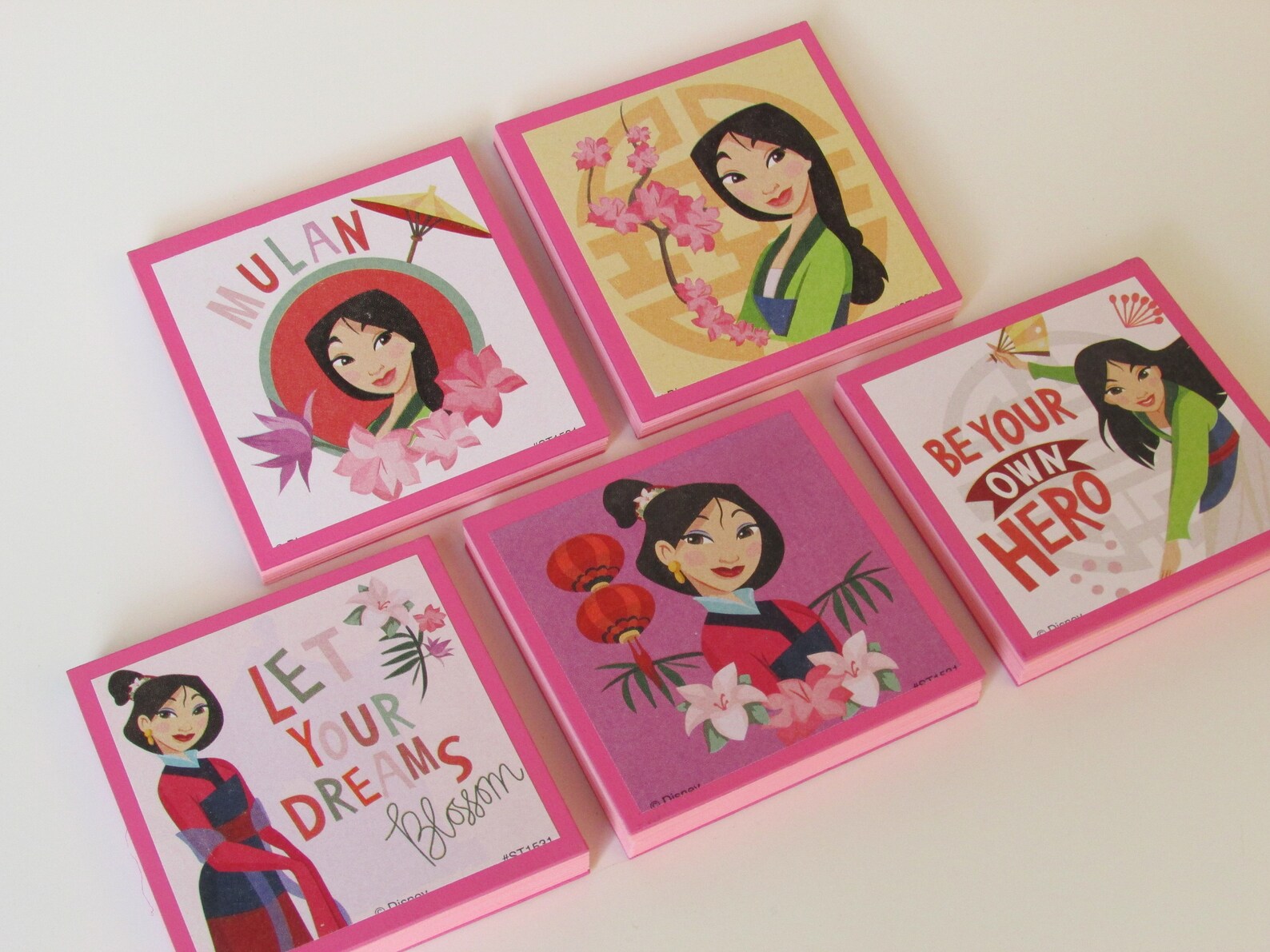 Mulan Note Pads Set of 5 Set 2 Excellent Party Favors - Etsy