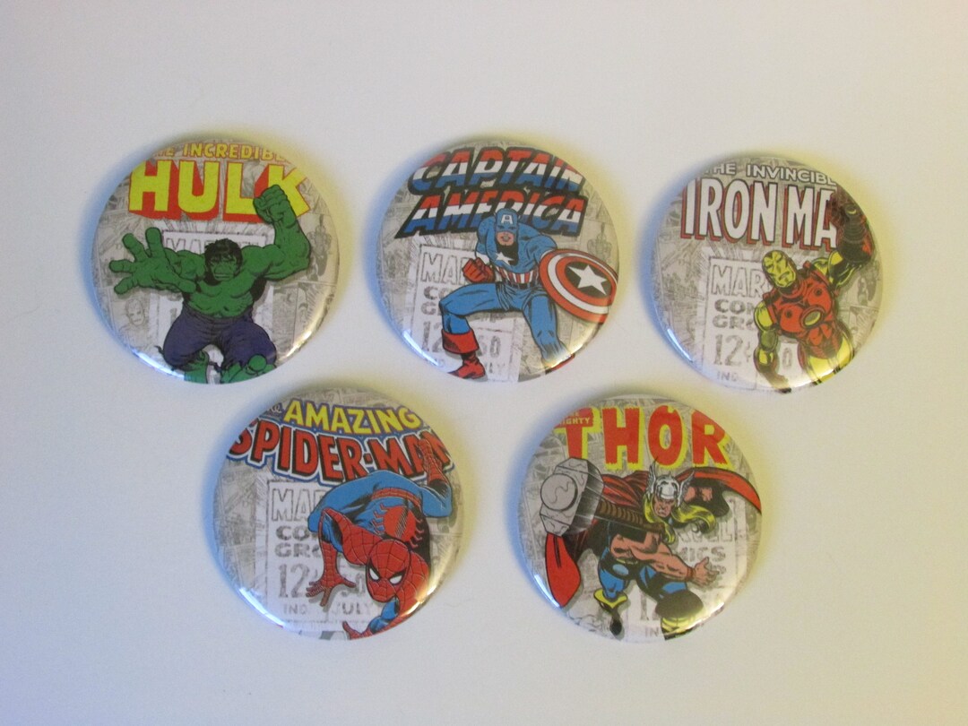 Comic Book Avengers Magnet Set - Birthday Party Favor Magnets ...