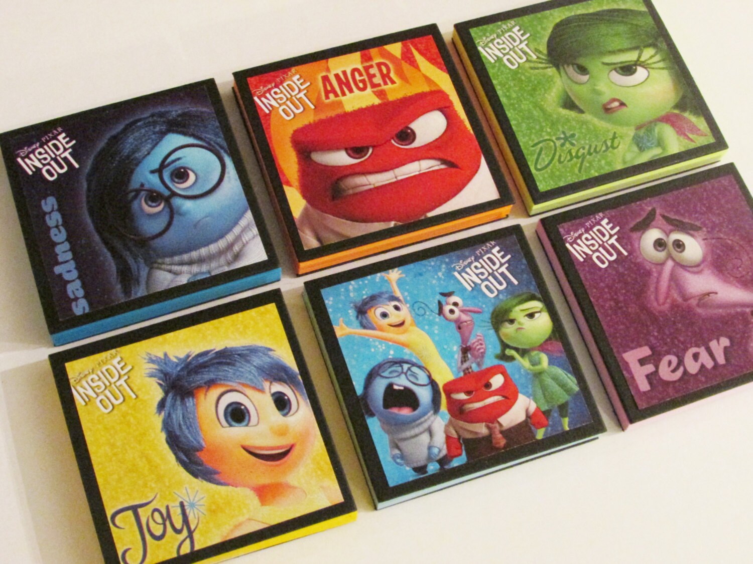 Inside Out Note Pads Set of 6 Excellent Party Favors Fear | Etsy