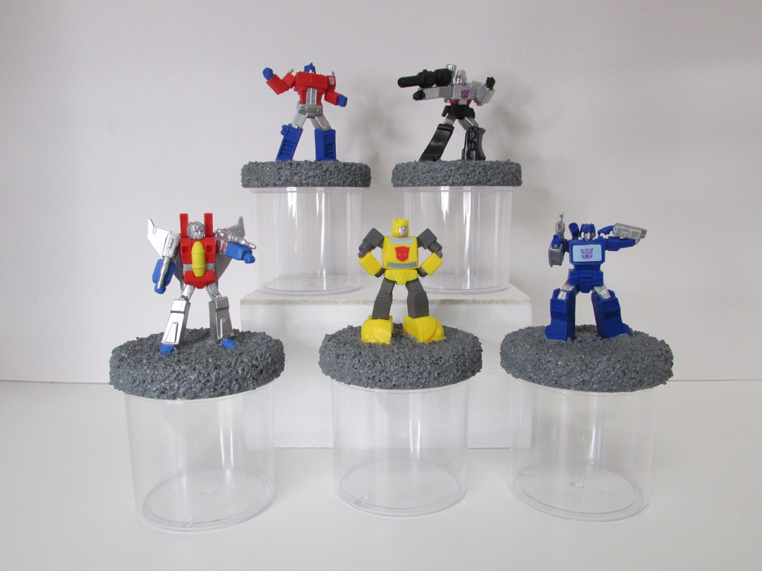 Robot Cars Treat Jars - Birthday Party Favor - Candy Jar - Trinket Jar ...