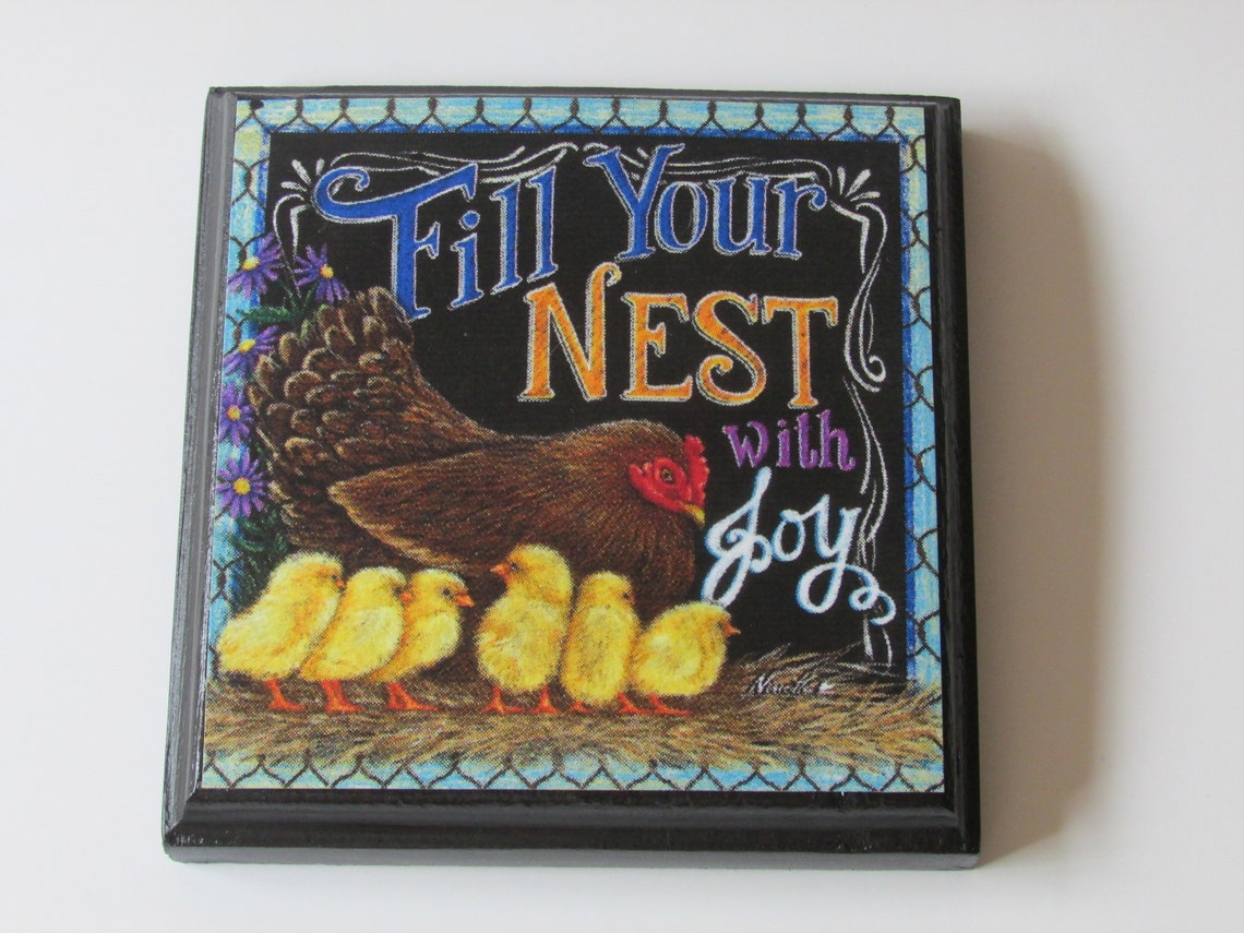 Kitchen Chicken / Rooster Room Wall Plaques Set of 4 Chicken - Etsy